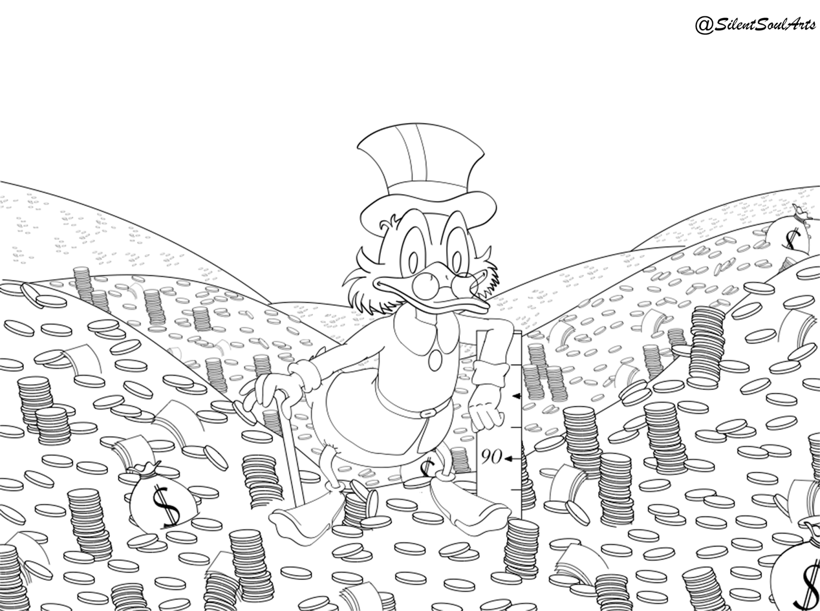 scrooge coloring page
