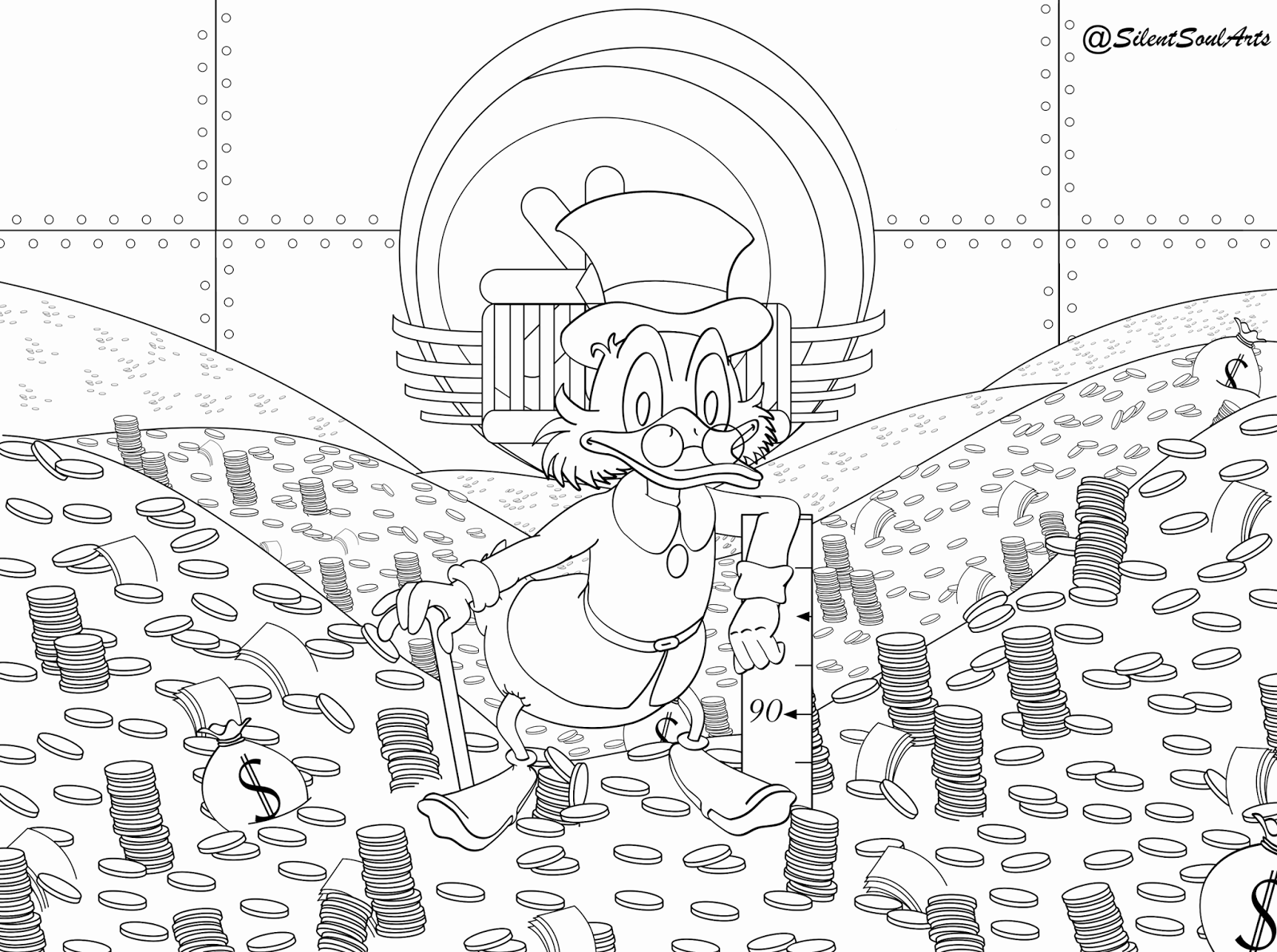 scrooge mcduck coloring page printable
