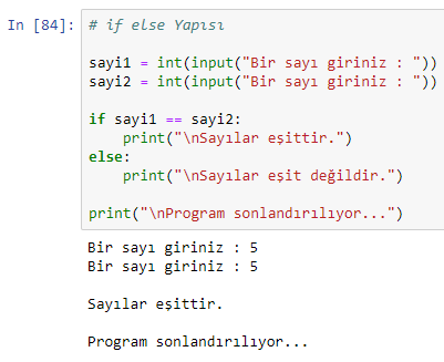 Koşul Durumları ve if else Yapısı # 2 - Python Dersleri (Tutorials) — Steemit