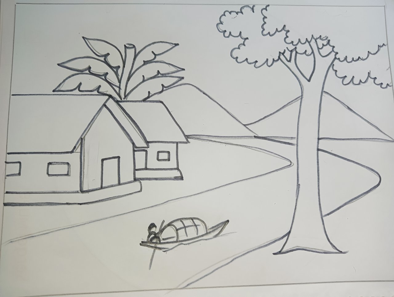 how to draw beautiful nature scenery step by step