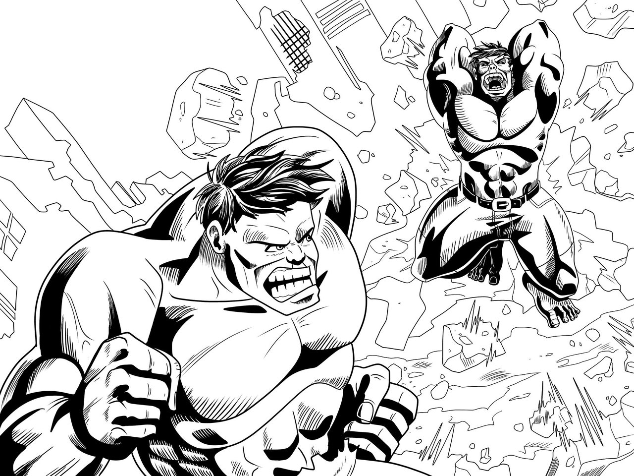 red hulk coloring pages printable