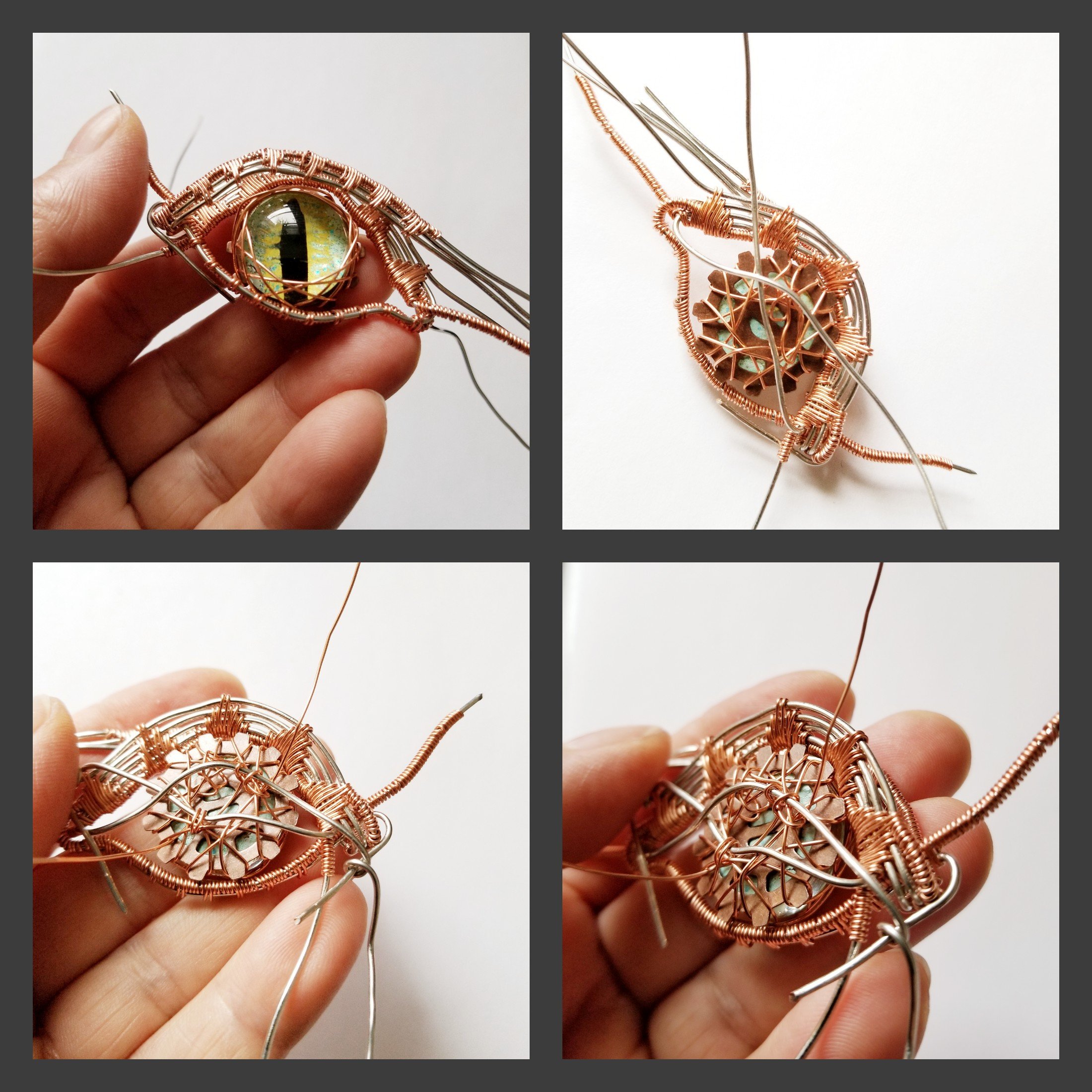 How to Make a Wire Wrap Dragon Eye Pendant - Full Tutorial — Steemit