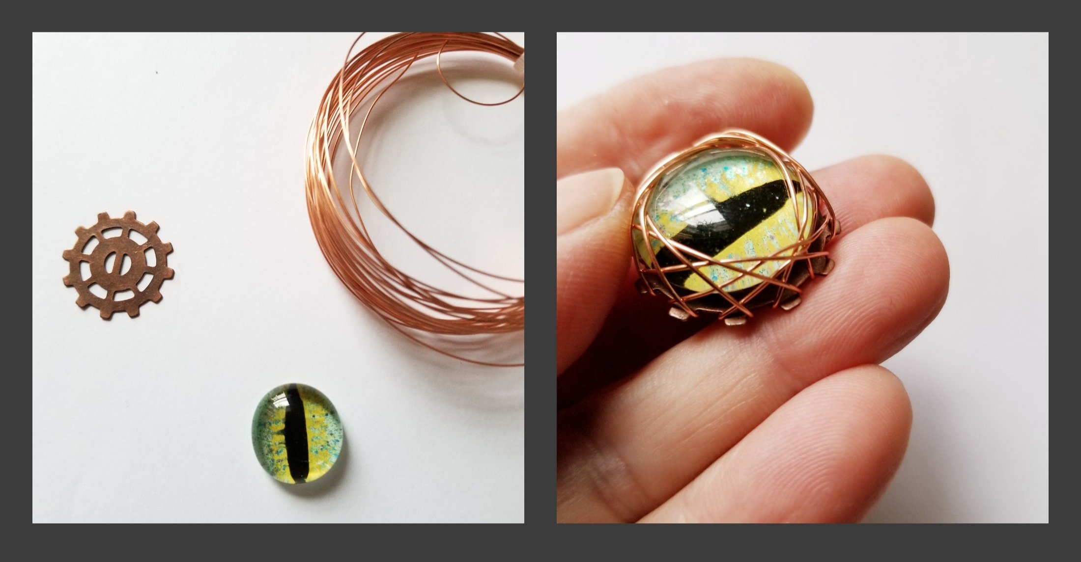 How to Make a Wire Wrap Dragon Eye Pendant - Full Tutorial — Steemit