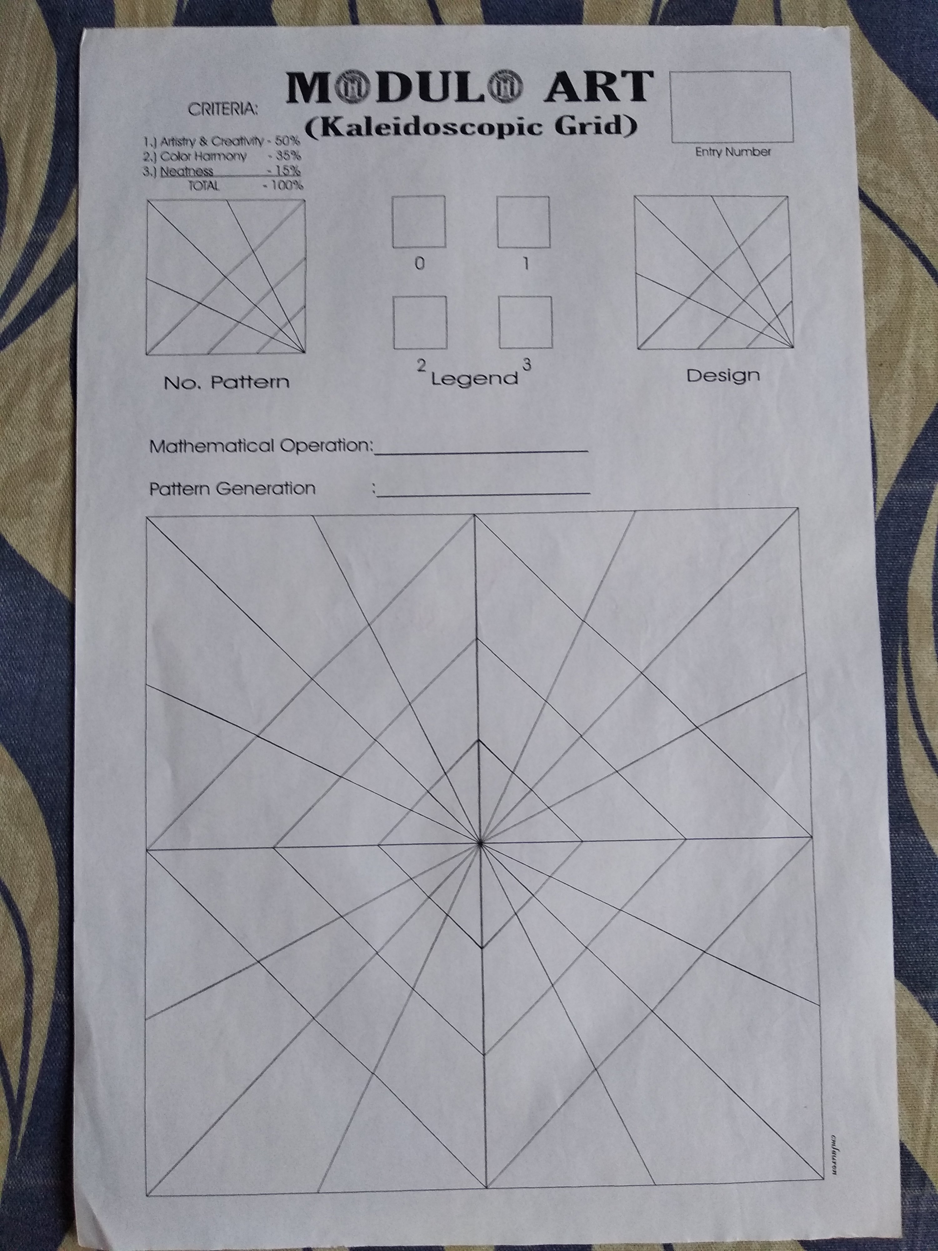Modulo Art Pattern Kaleidoscopic Grid