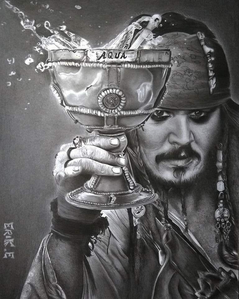 how to draw realistic jack sparrow