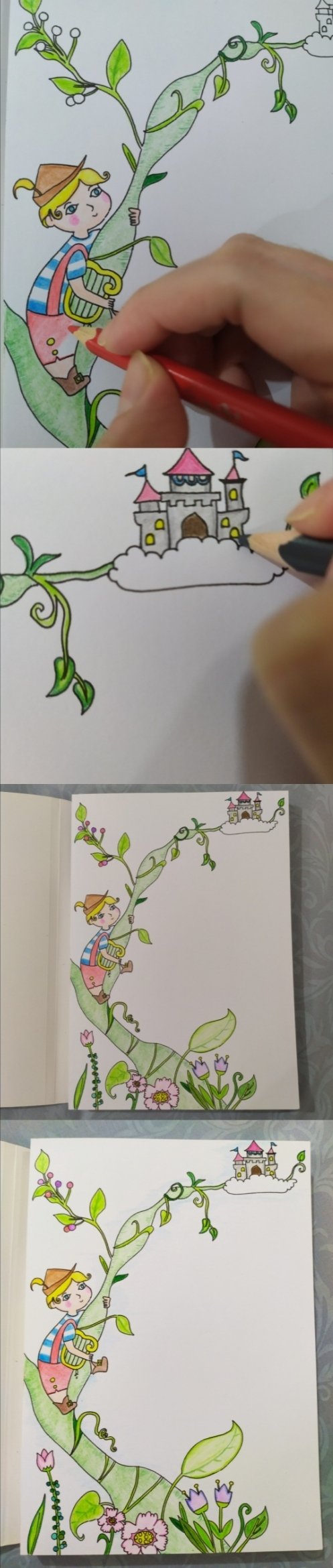 how to draw jack and the beanstalk