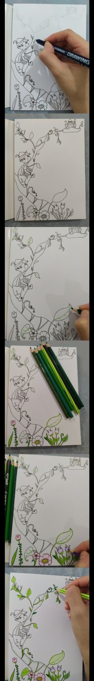 how to draw jack and the beanstalk