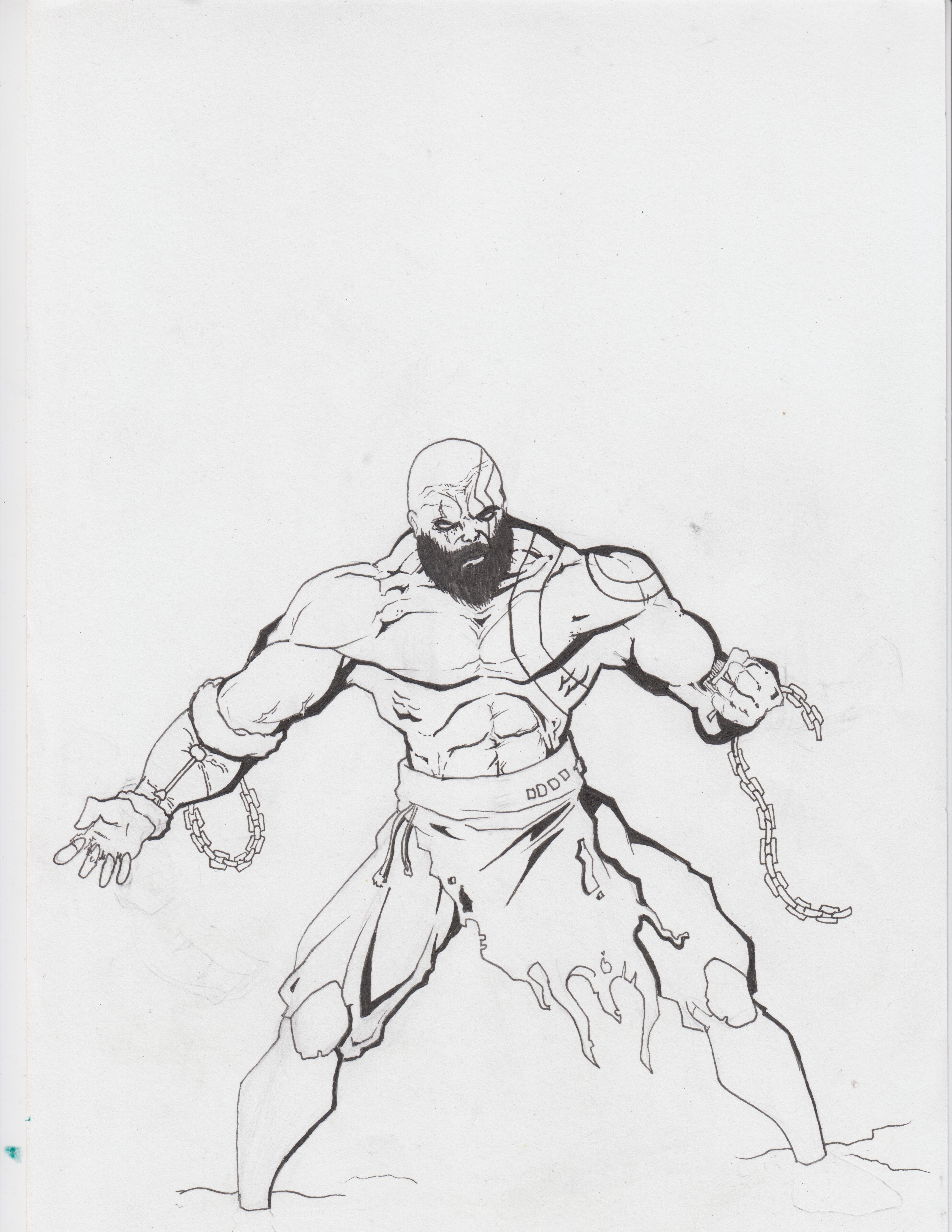 kratos god of war coloring pages