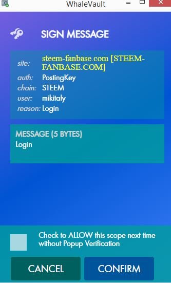 Tutorial: New Steem-Fanbase Login procedure using WhaleVault [ENG-ITA ...