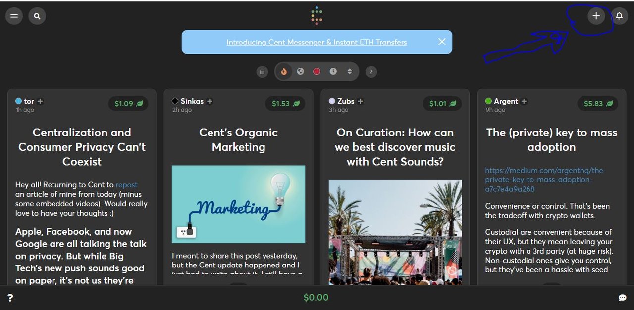 Cent - income-generating social network. [review] — Steemit