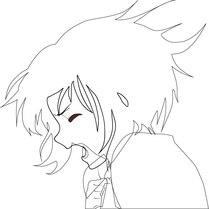 anime girl crying coloring pages