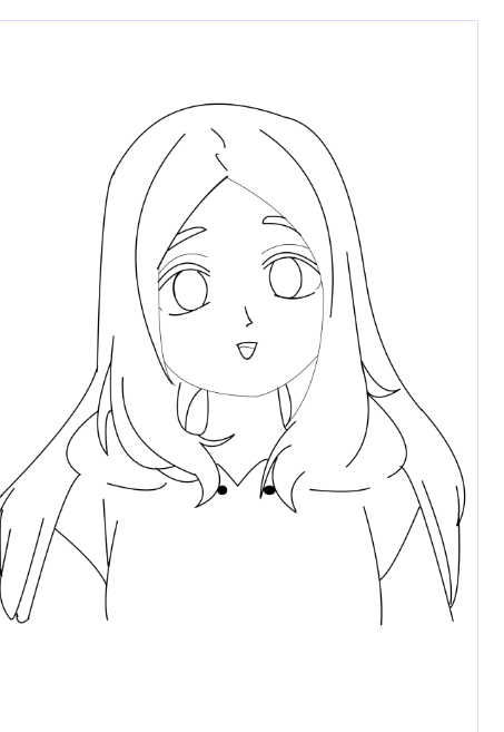 how to draw anime girl in hoodie