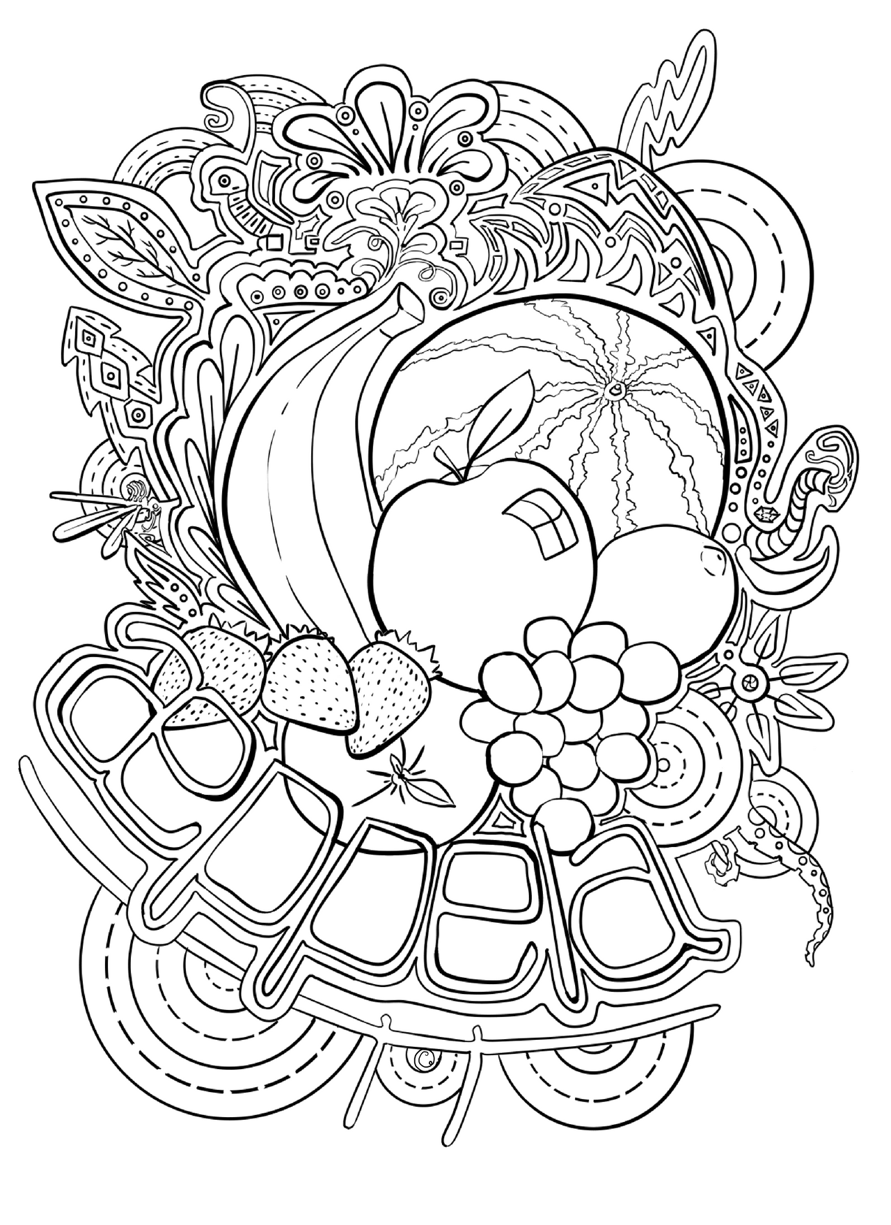grains coloring pages