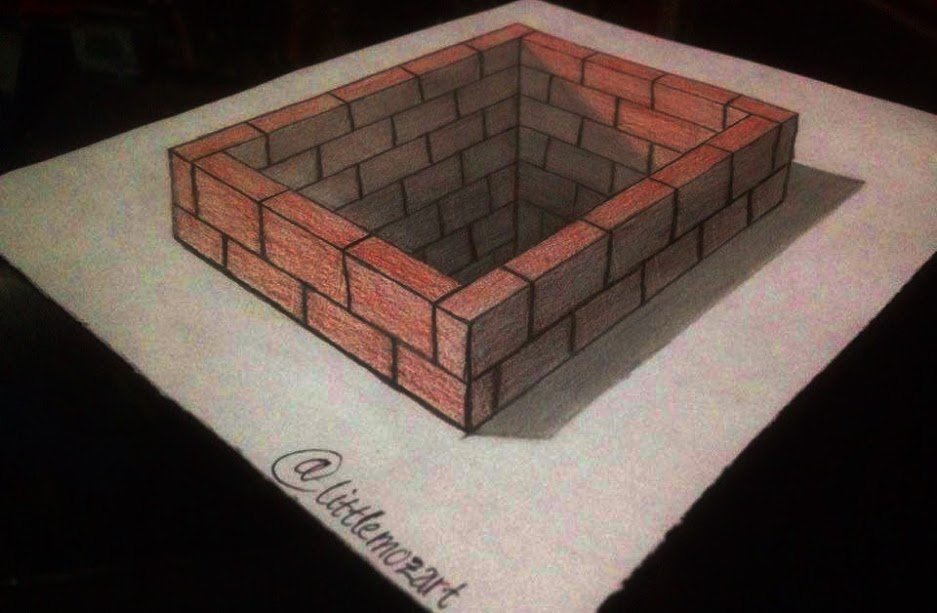brick drawing 3d