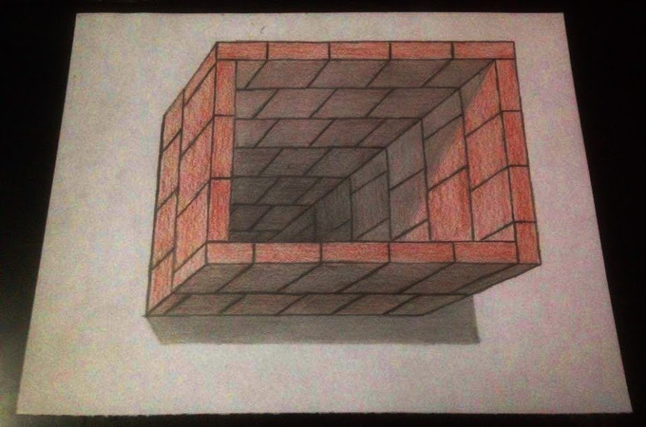 brick drawing 3d