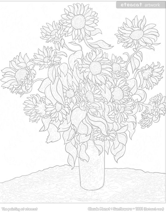 claude monet coloring pages