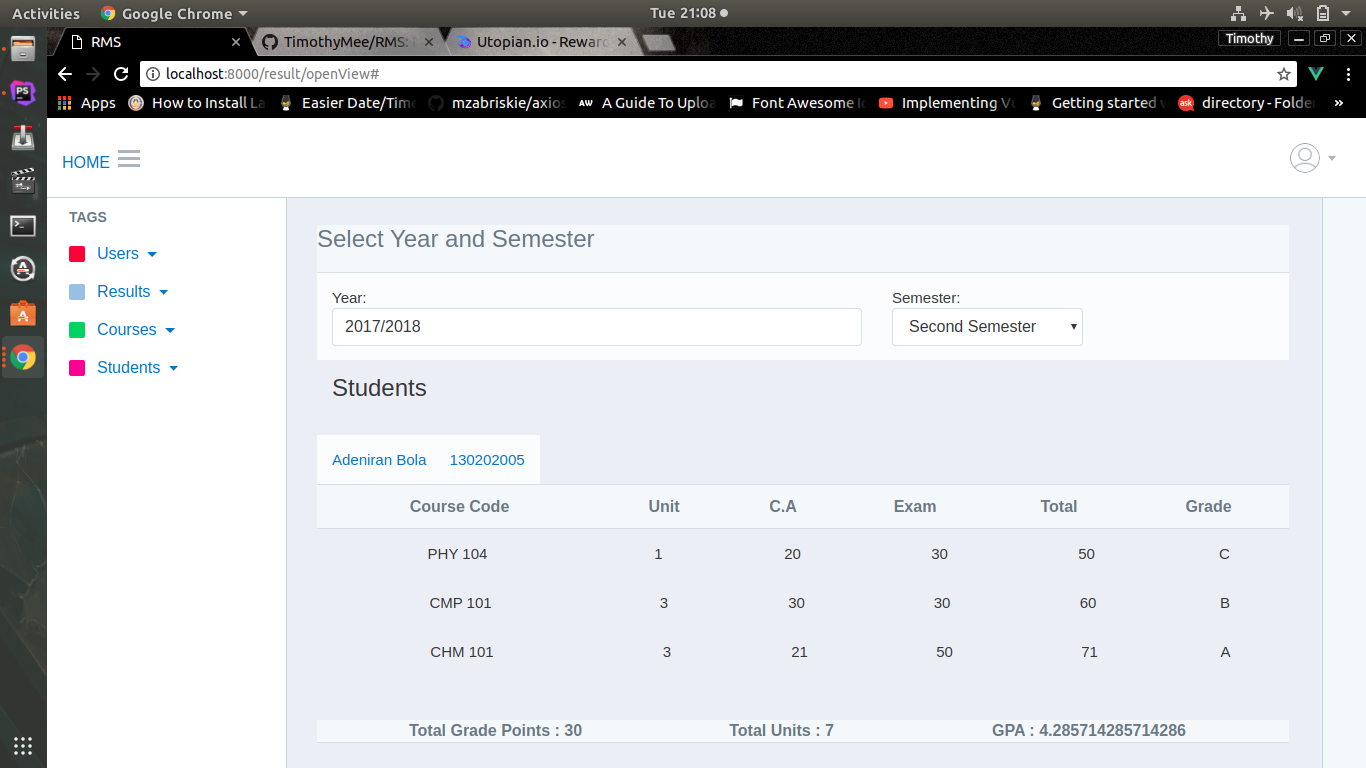 Open source RMS (Result Management System) Built with Laravel and Vue.js — Steemit