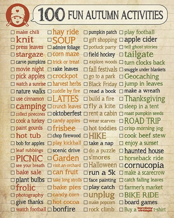 75 And 101 Fun Things To Do In Autumn Posters And Lists — Steemit