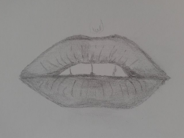 how to draw lips by pencil step by step