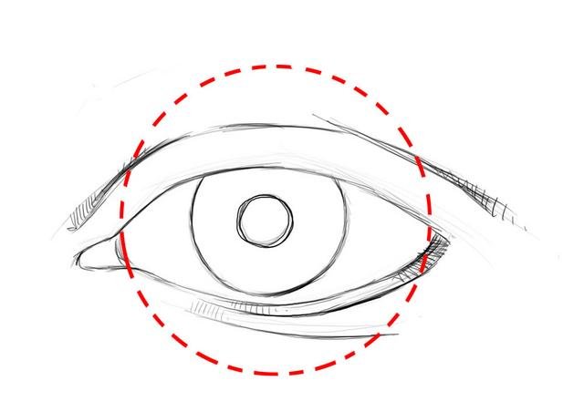 how to draw a human eye step by step easy
