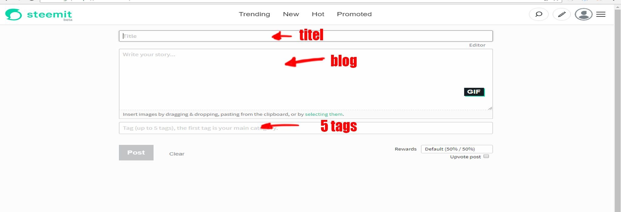 steemit interface deel 1 (Nederlandstalige informatie) — Steemit