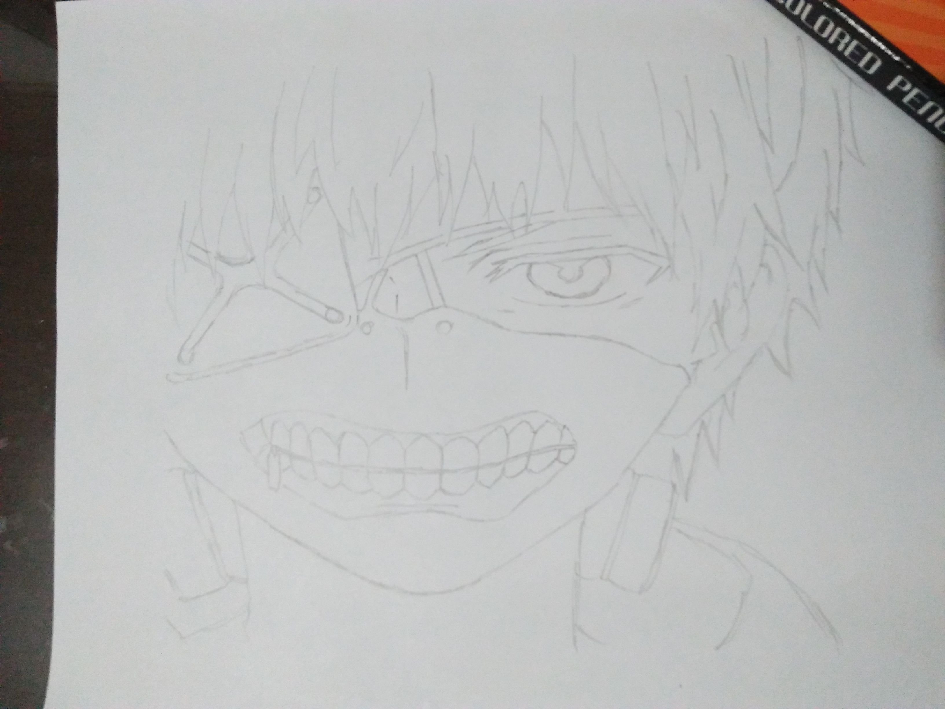 how to draw ken kaneki from tokyo ghoul   step by step tutorial