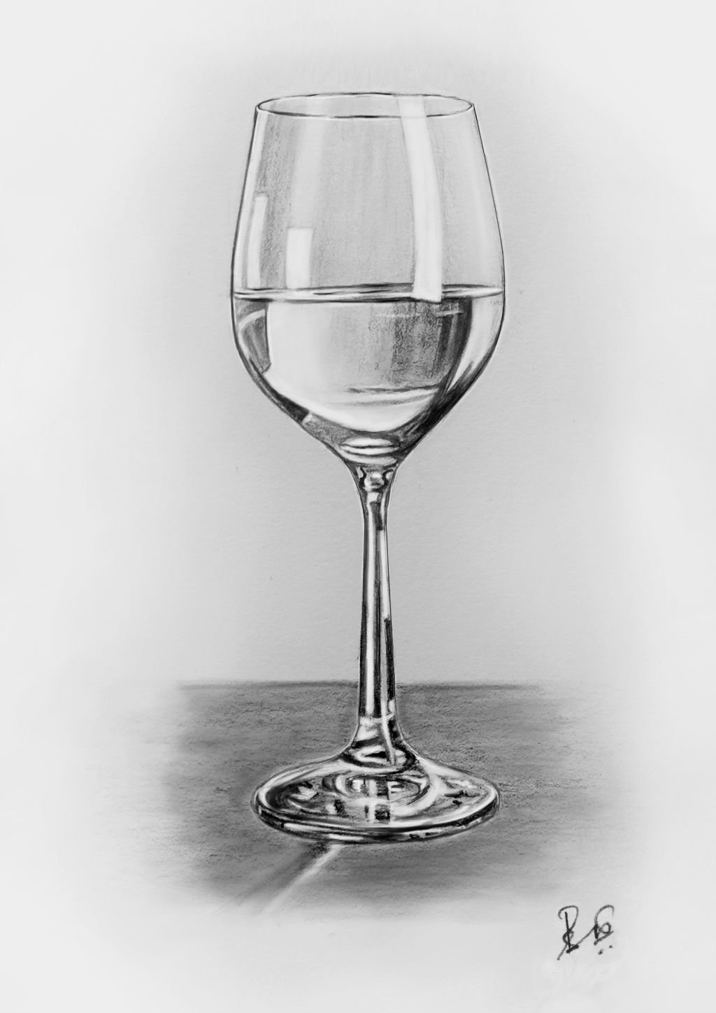 how to draw glass with pencil