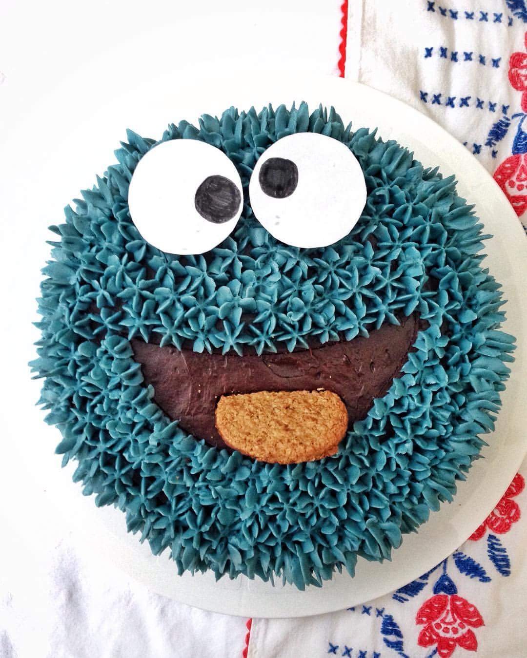 Cookie Monster Sheet Cake