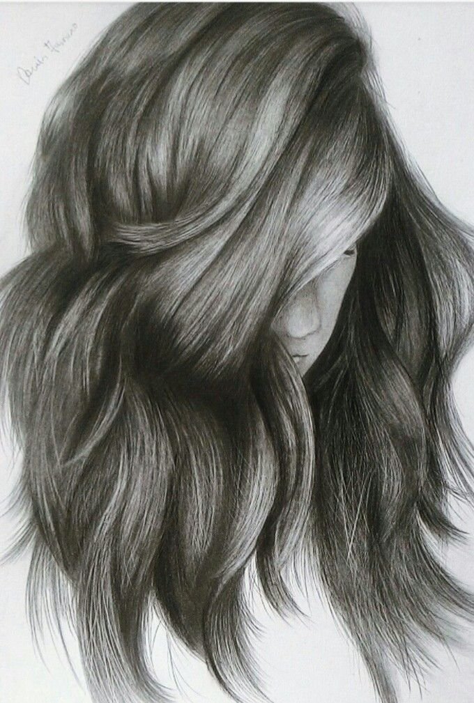 how to draw realistic hair with pencil