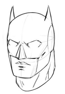 how to draw batman head easy