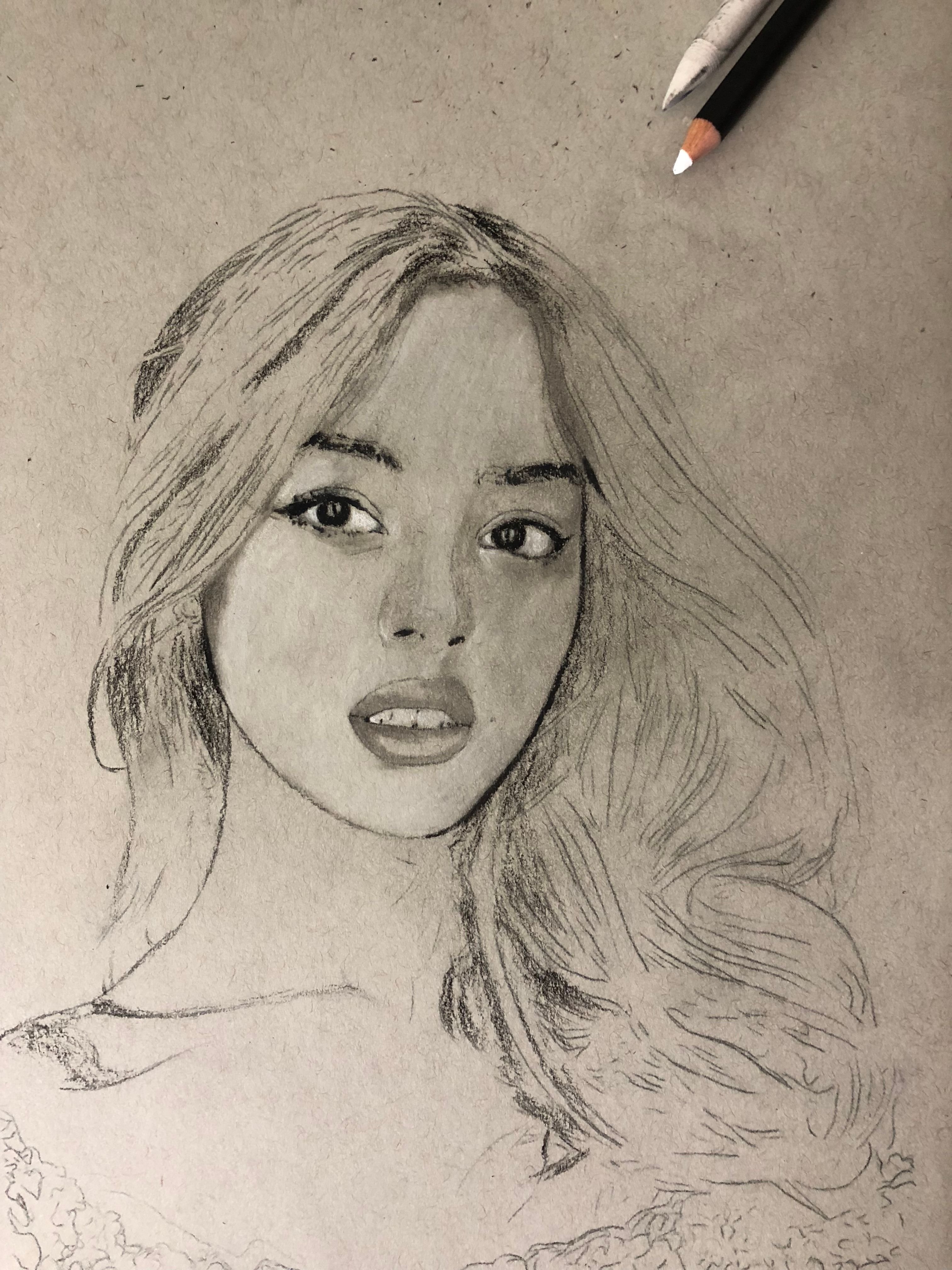 how to draw portrait with pen