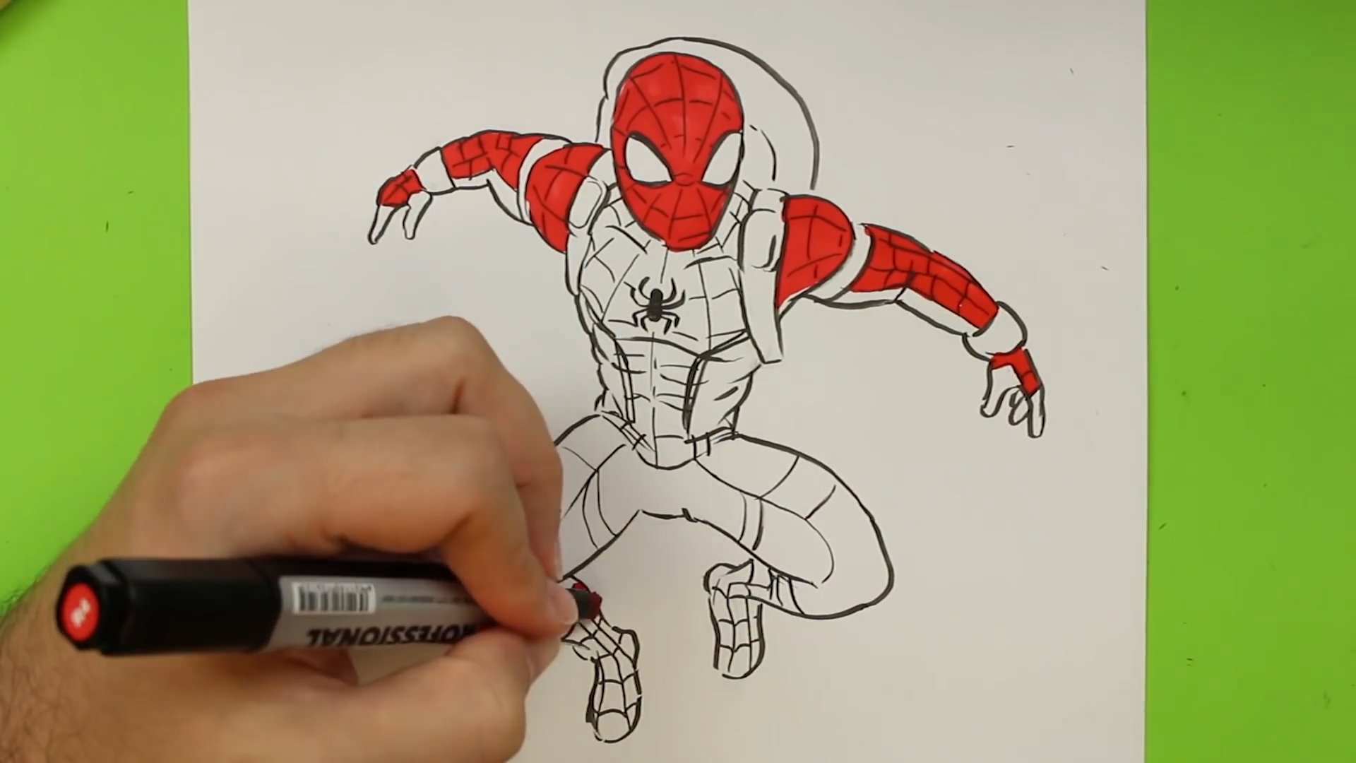how to draw spider man ps4 step by step