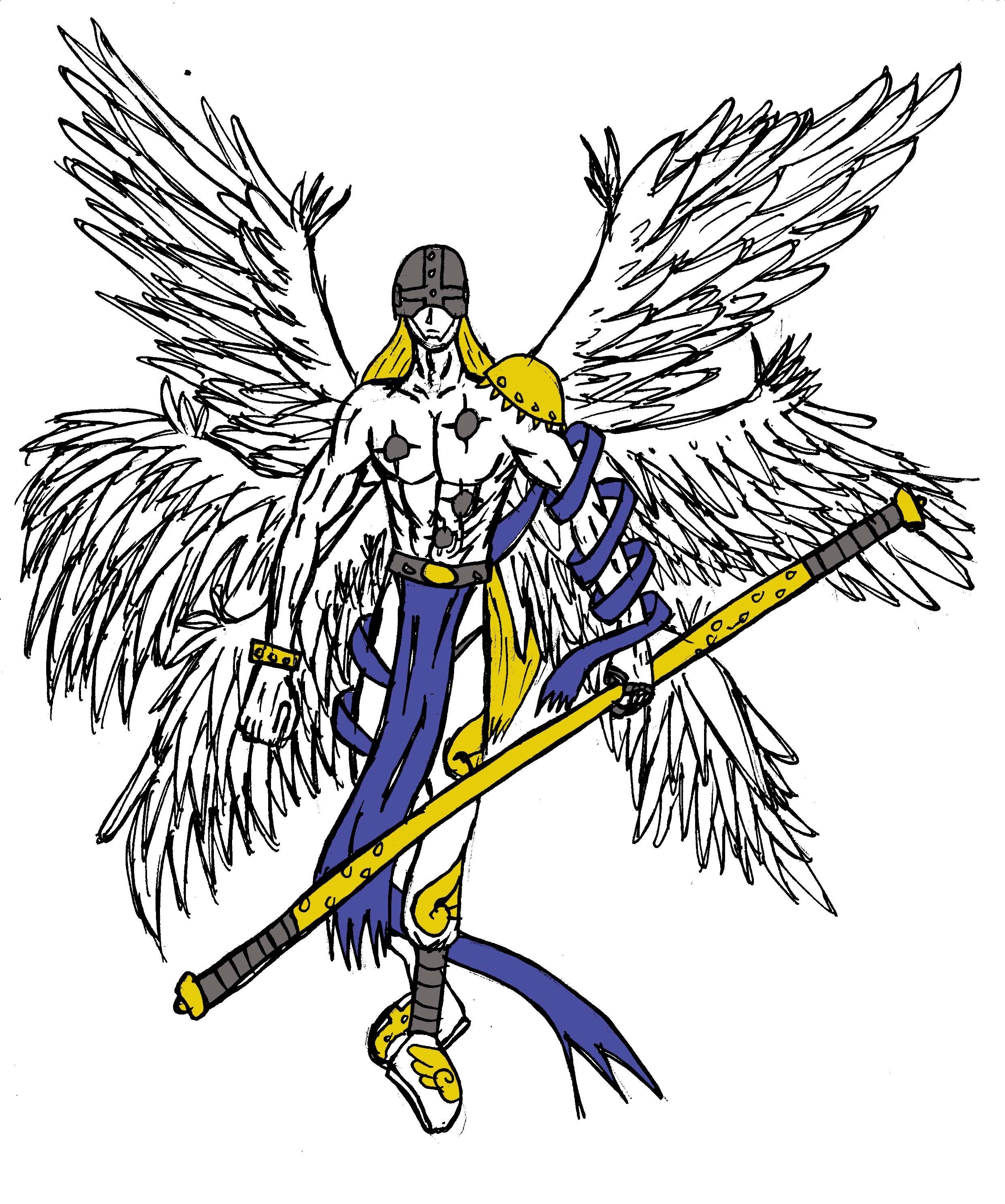 angemon coloring page