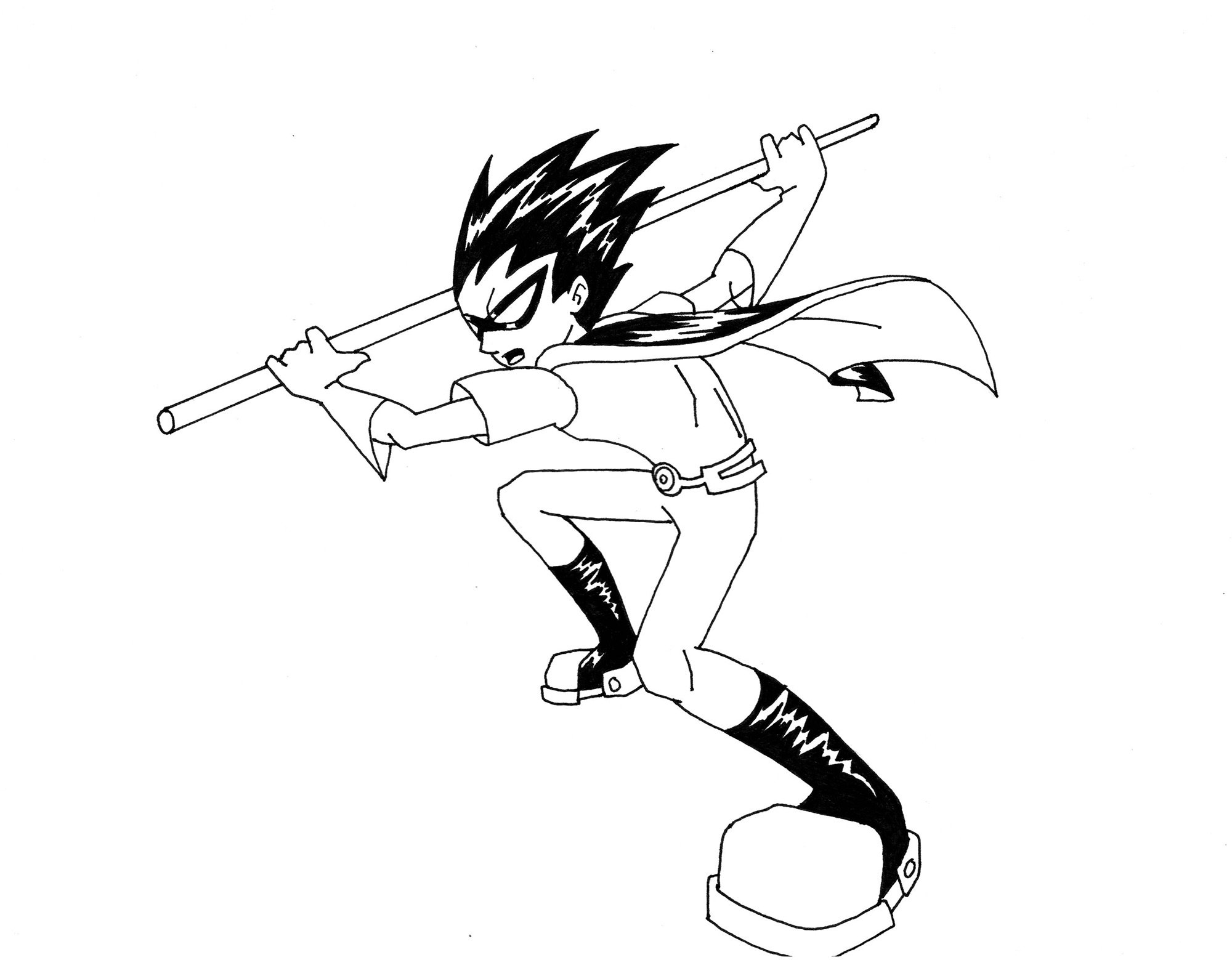 robin coloring page teen titans