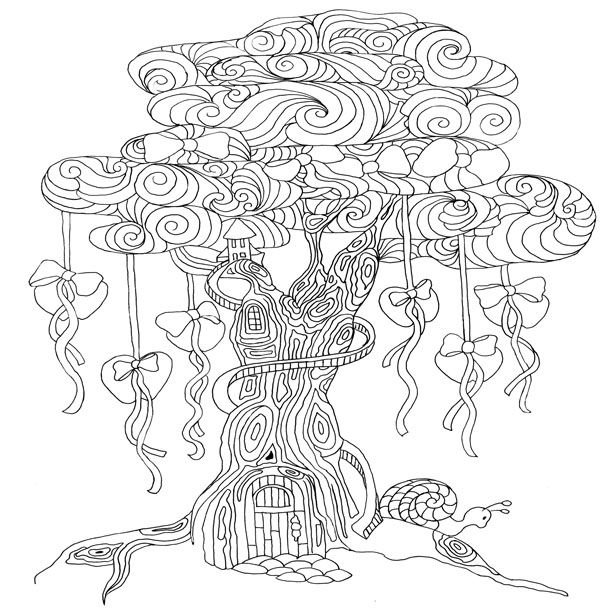 free tree house coloring pages