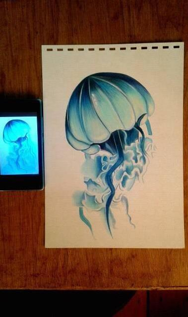 how to draw realistic jellyfish