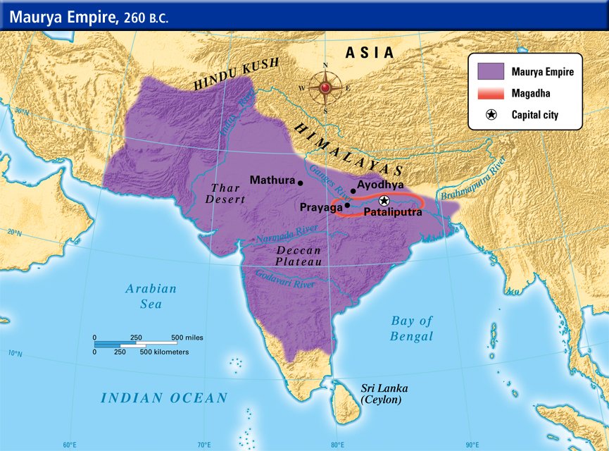Gupta And Mauryan Empire Map