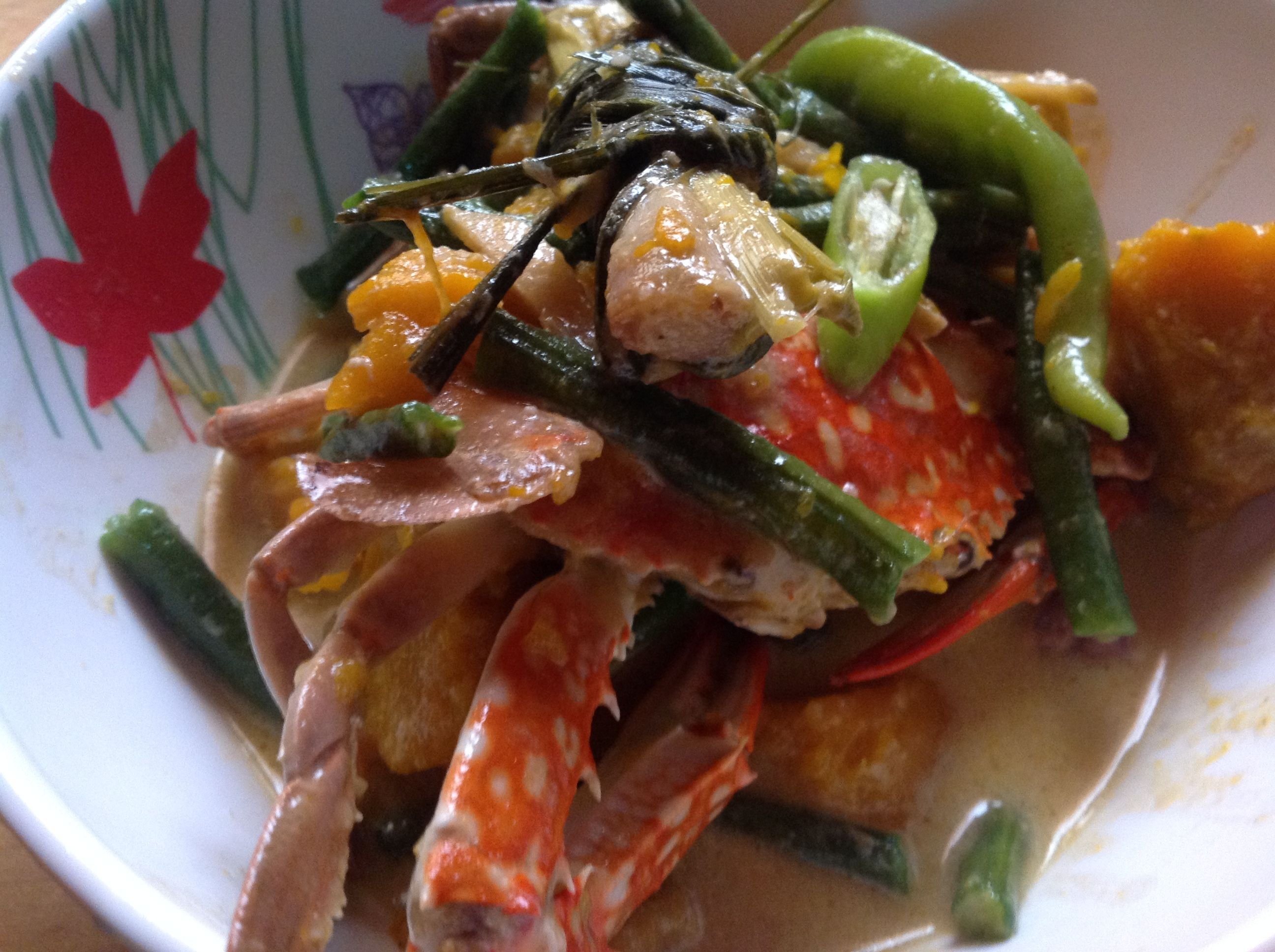 how to cook crab with coconut milk and squash