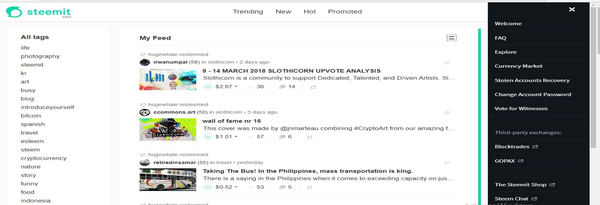 steemit interface deel 1 (Nederlandstalige informatie) — Steemit