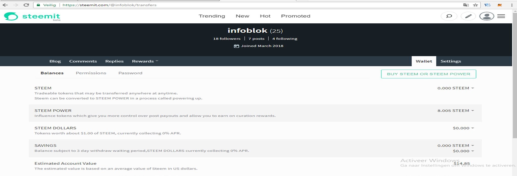 steemit interface deel 1 (Nederlandstalige informatie) — Steemit