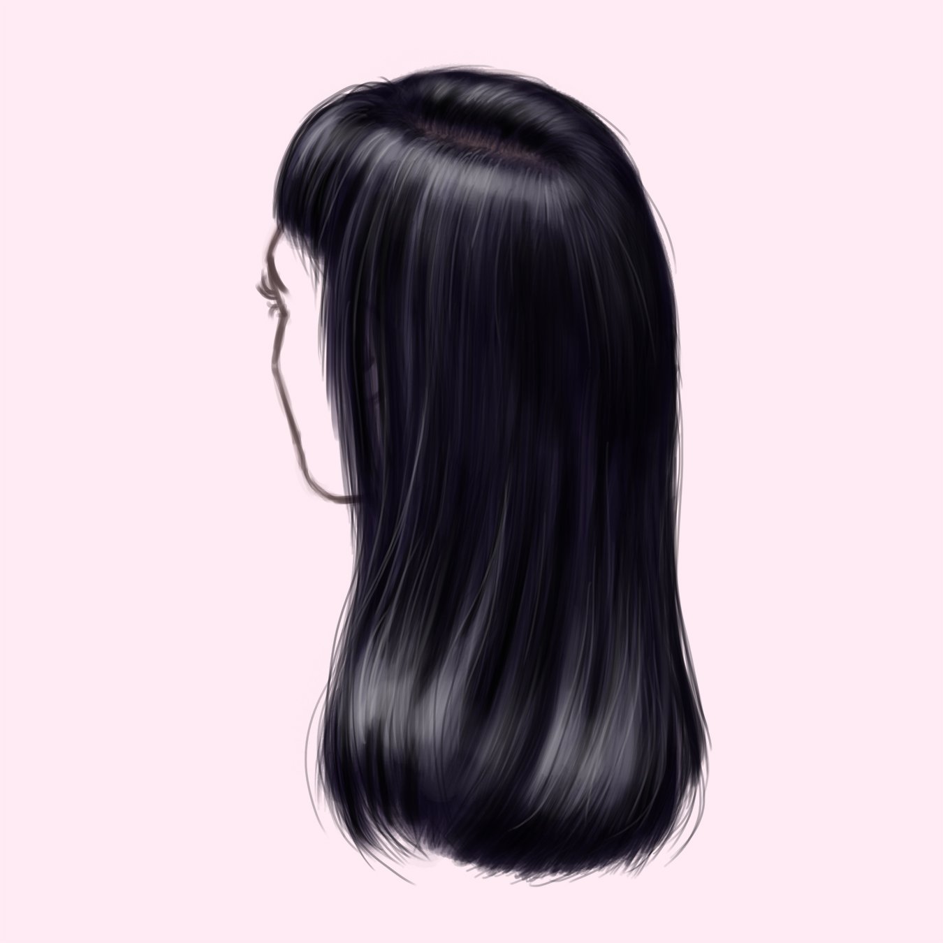 how to draw hair on digital art