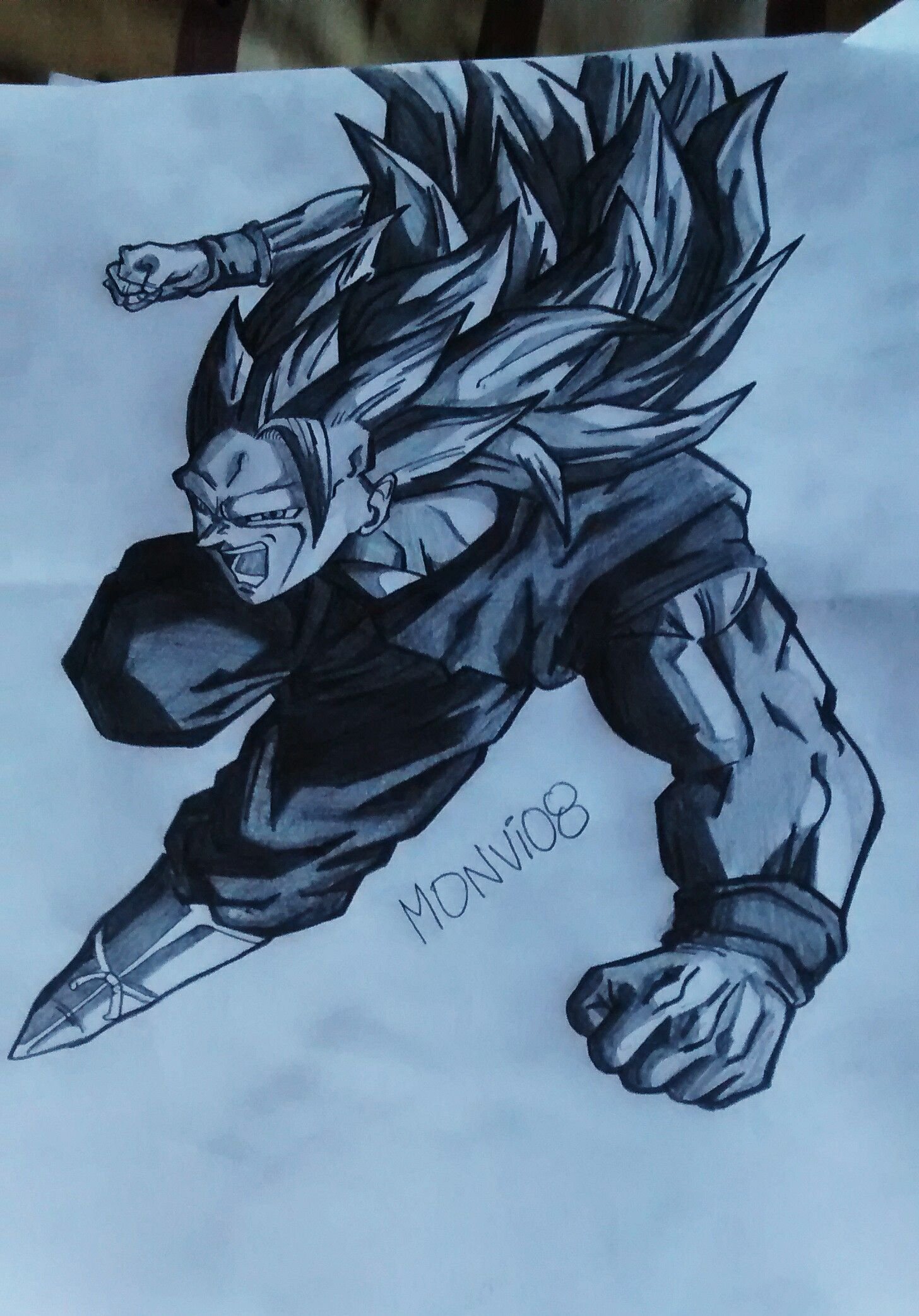 how to draw goku ssj 3