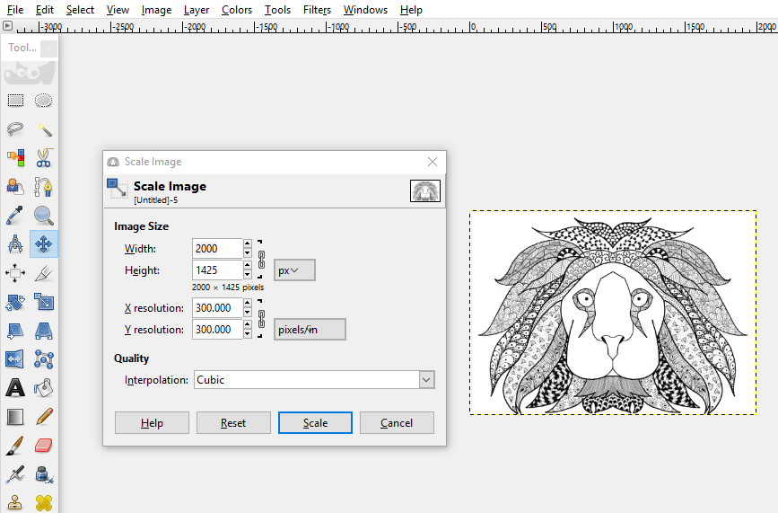 clean up a scanned drawing with gimp