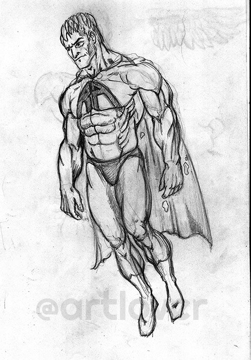 how to draw superhero concept art