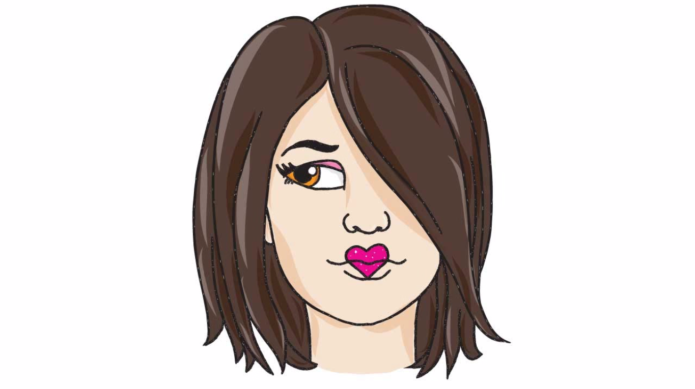 Selena Gomez Cartoon Drawing