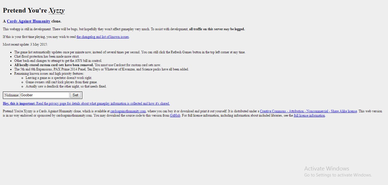 How To Get Blank Cards In Xyzzy