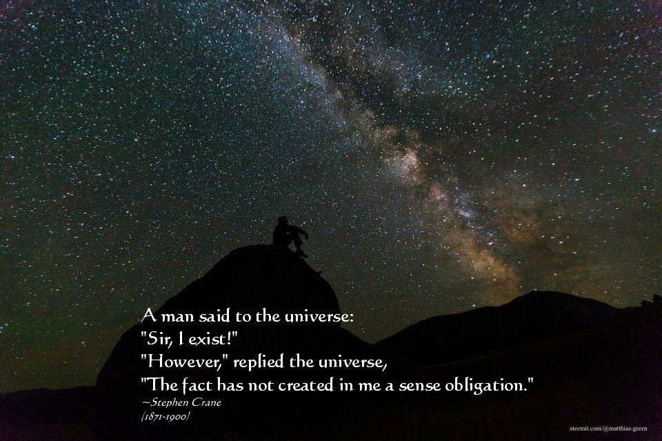 A Man Said to the Universe. — Steemit