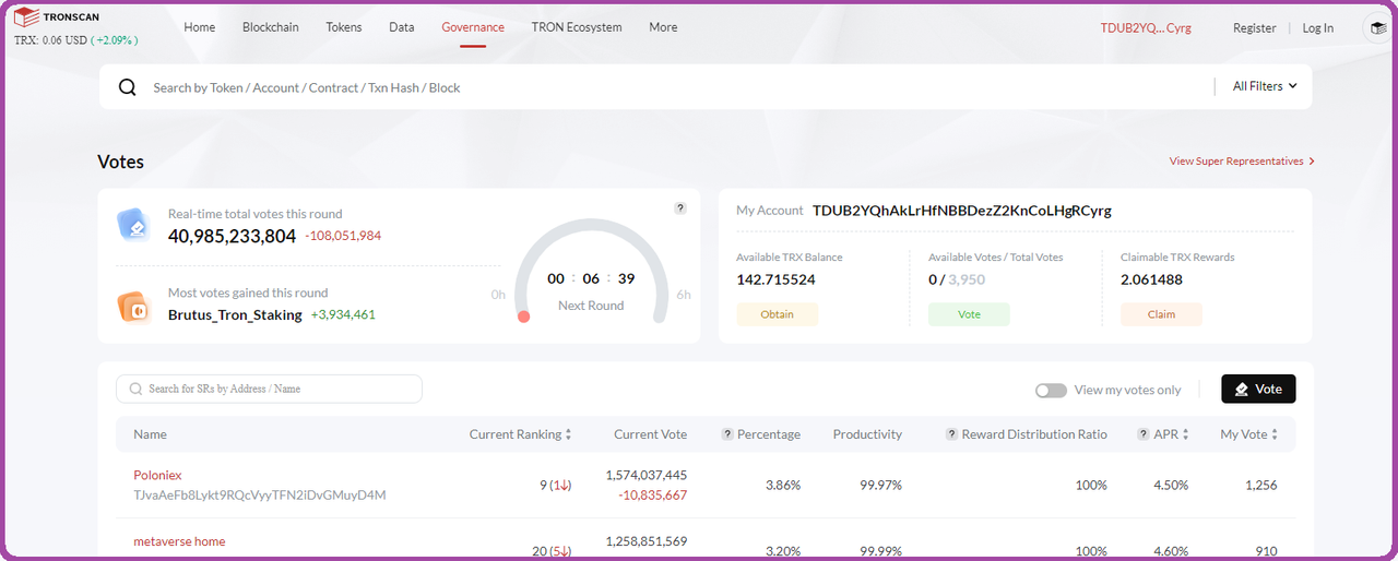 Basics of Tron (Part 21) : The Interface of TronScan