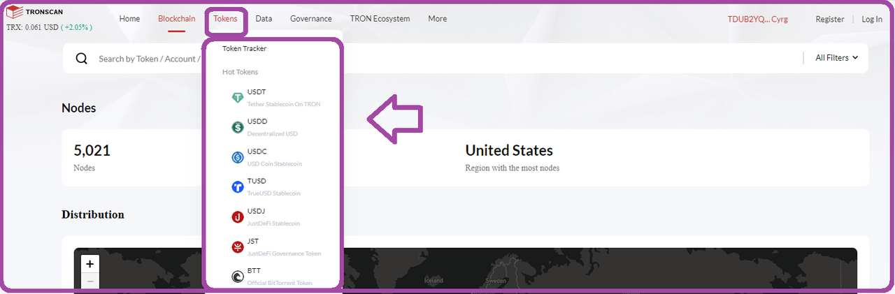Basics of Tron (Part 21) : The Interface of TronScan