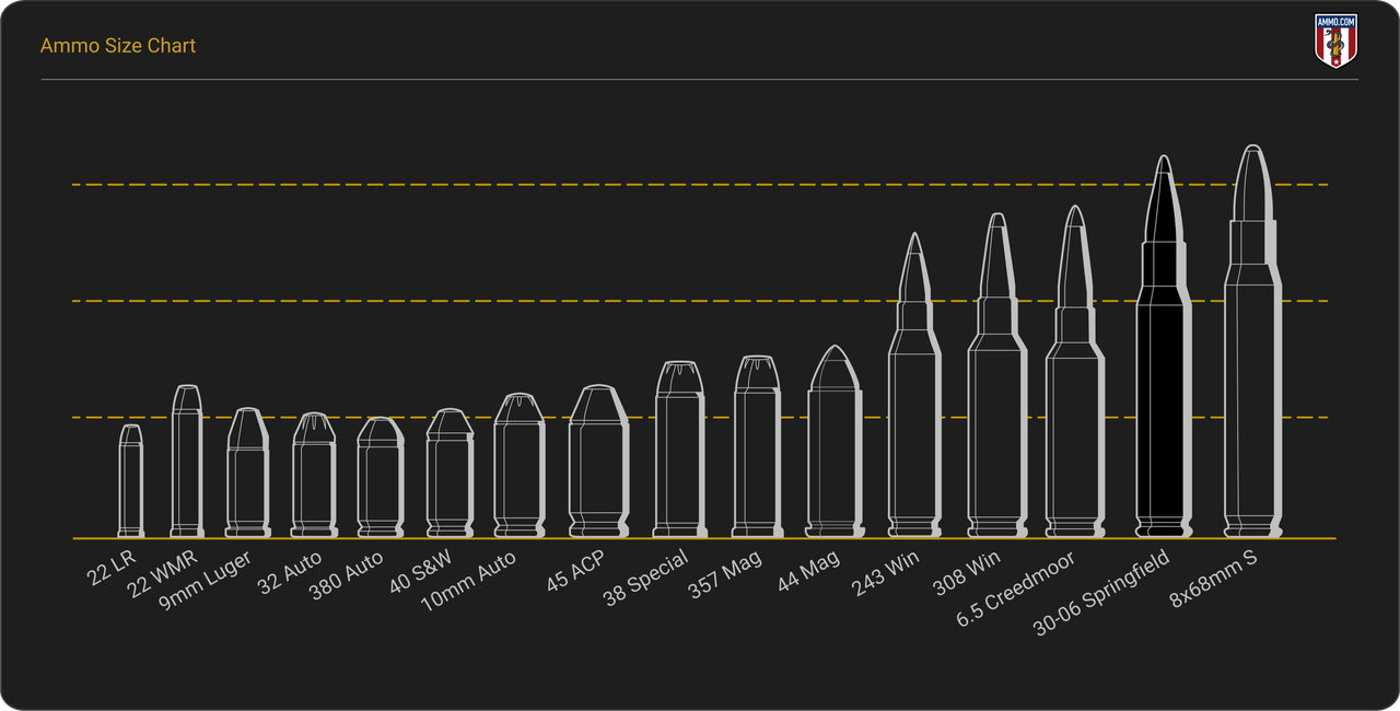 Ammo Size Chart: Know What You’re Holding Based On Its Size